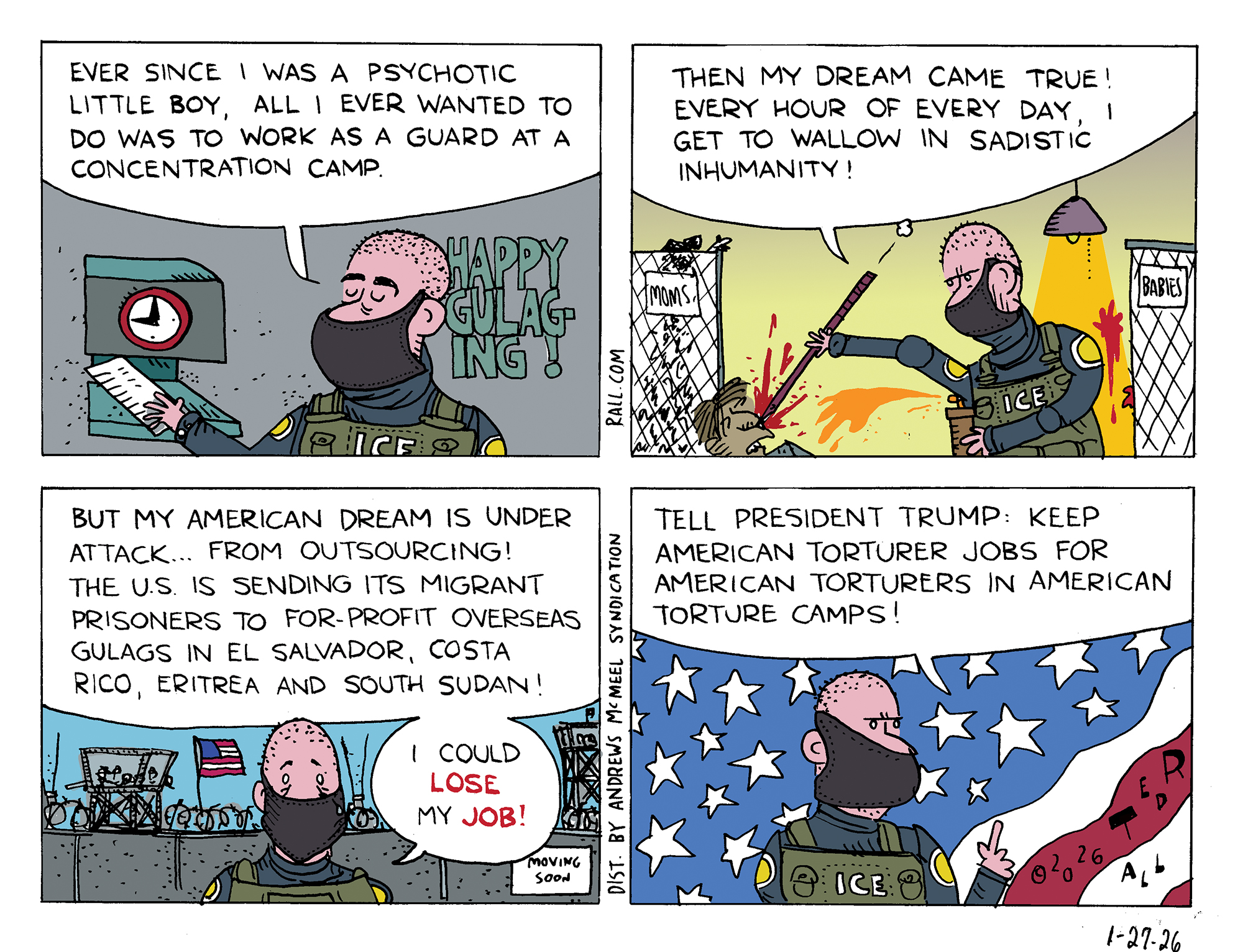 Keep American Concentration Camp Guard Jobs in America! - Ted Rall's ...